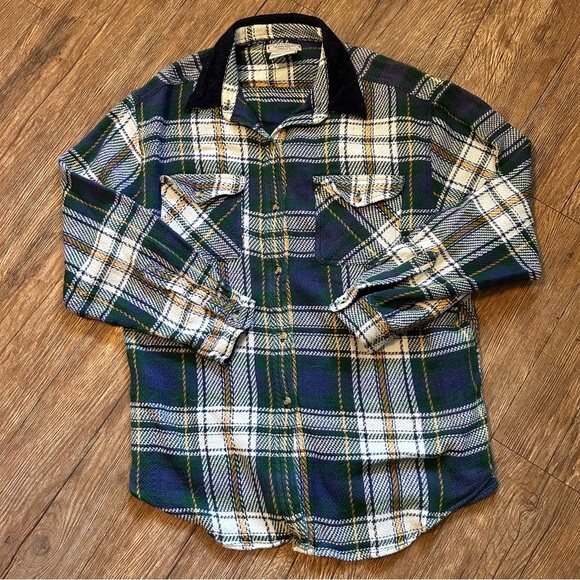 At Last | Shirts | Vintage Knot And Corduroy Flannel | Poshmark